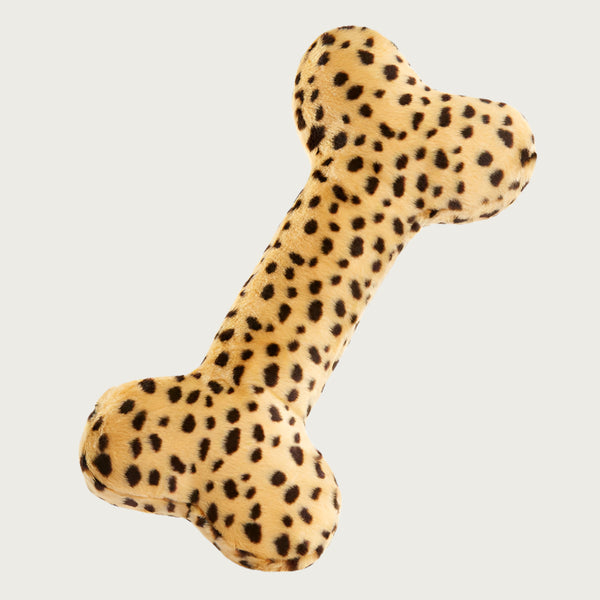 FLUFF & TUFF Cheetah Bone Dog Toy – Wet Nose