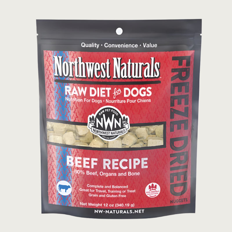 NORTHWEST NATURALS Freeze-Dried Raw Beef Recipe for Dogs – Wet Nose