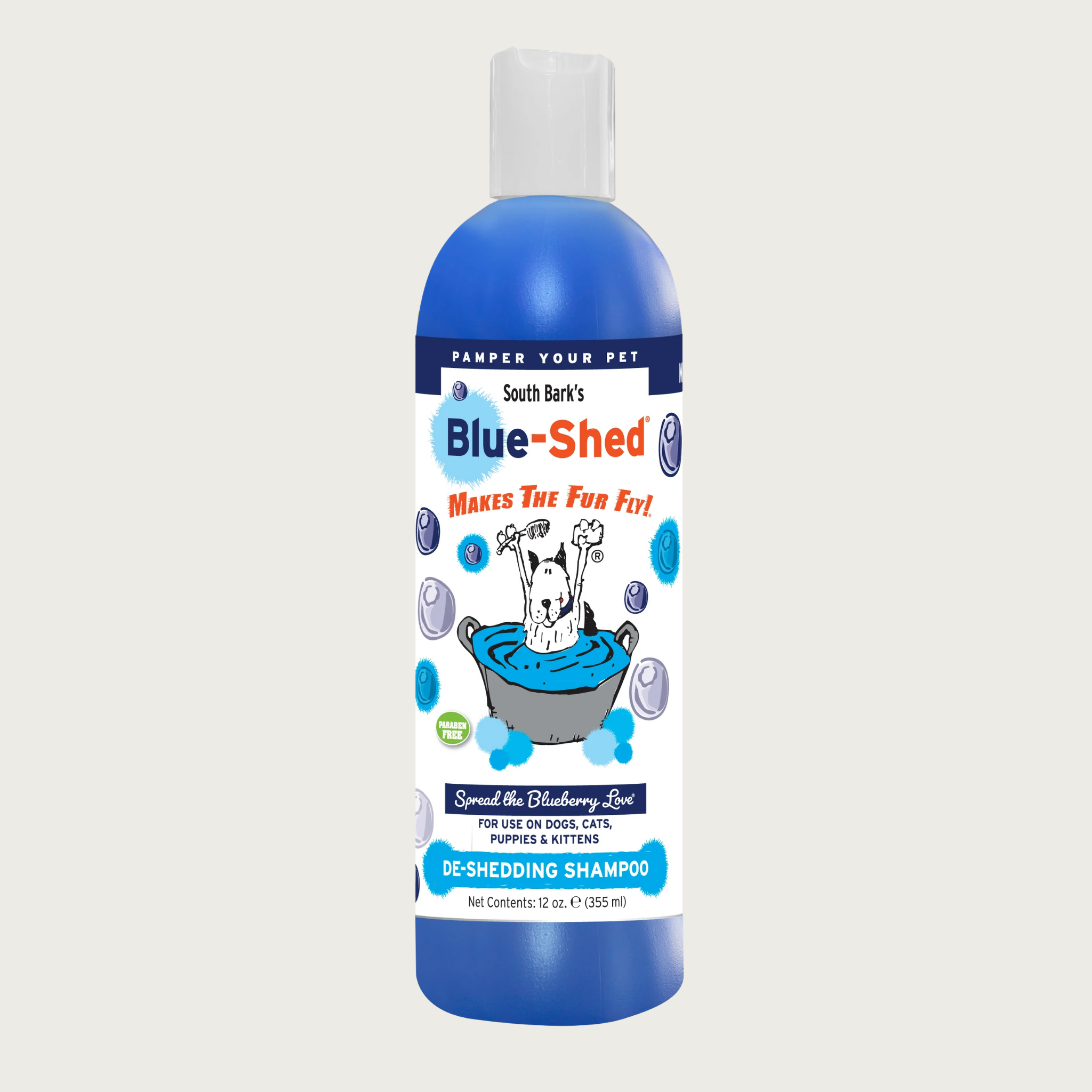 SOUTH BARK'S Blue-Shed De-Shedding Shampoo for Dogs & Cats – Wet Nose