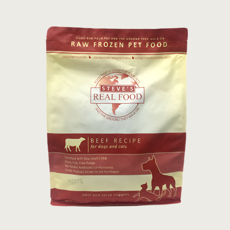 STEVE'S REAL FOOD Frozen Raw Beef Recipe for Dogs and Cats – Wet Nose